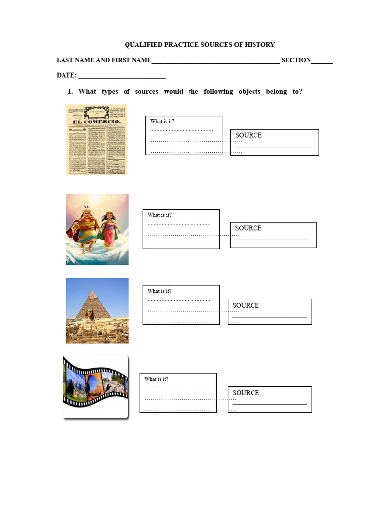 History Source Classification Guide | PDF