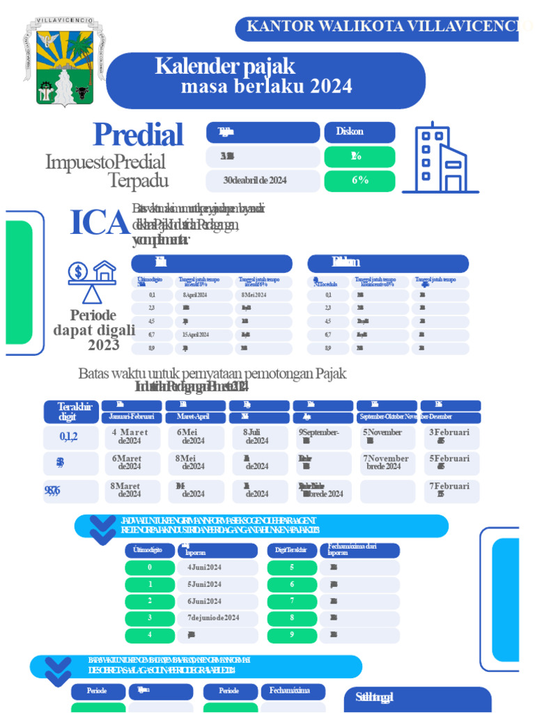 Kalender Pajak Villavicencio 2024 | PDF