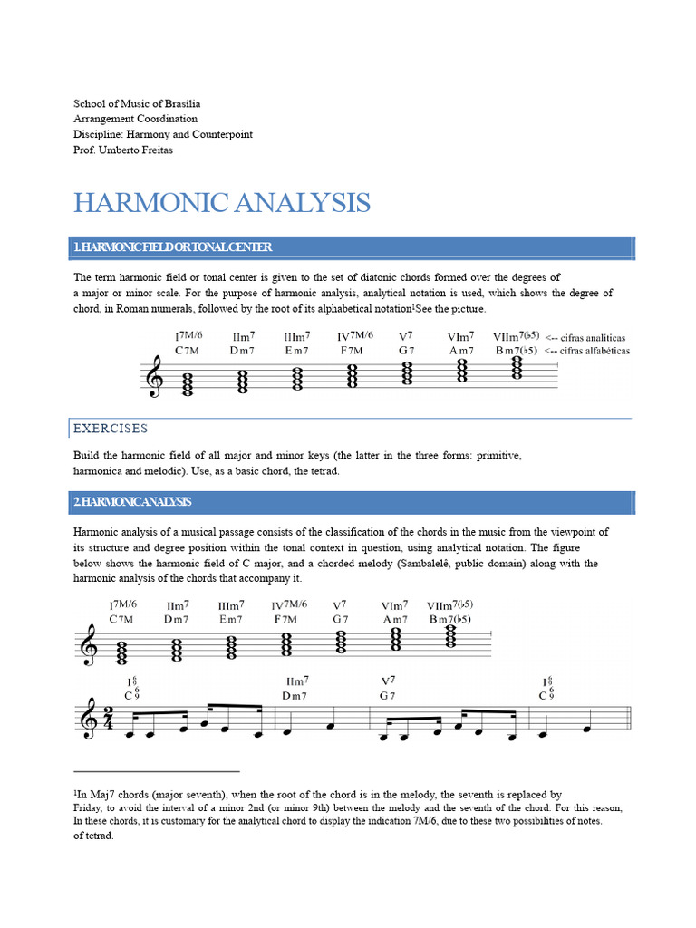 Harmony 02 - Harmonic Analysis | PDF | Harmony | Chord (Music)