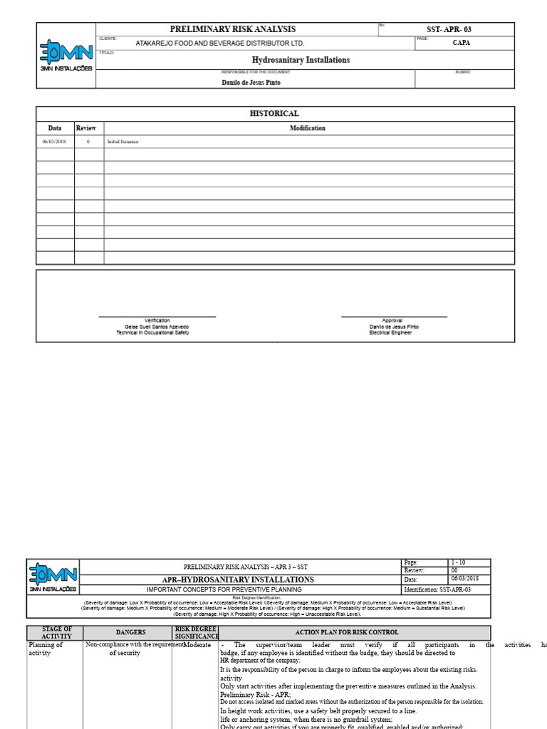 APR - Hydrosanitary Institute | PDF | Risk | Safety