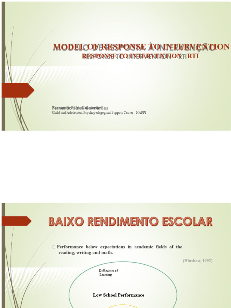 Response to Intervention (RTI) Model Overview | PDF | Learning ...