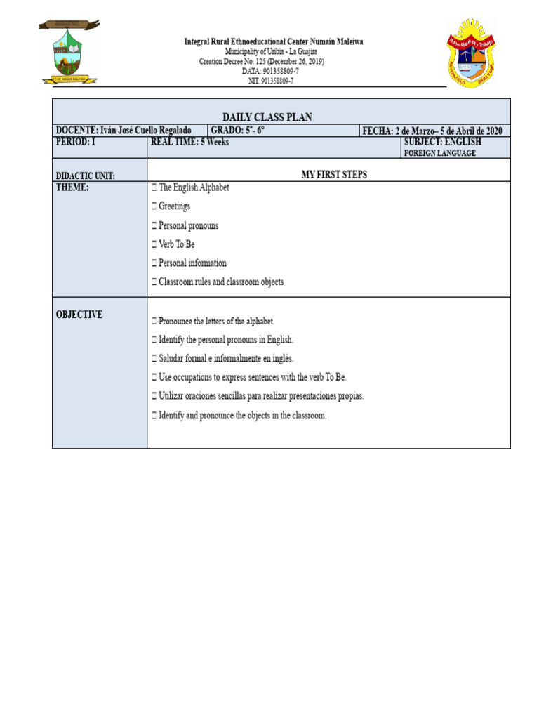Lesson plan The Alphabet | PDF | English Language | Linguistics