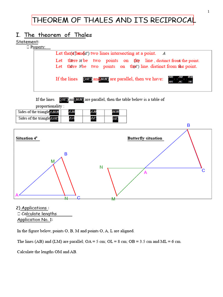 Thales' Theorem and Applications Guide | PDF | Euclidean Plane Geometry ...