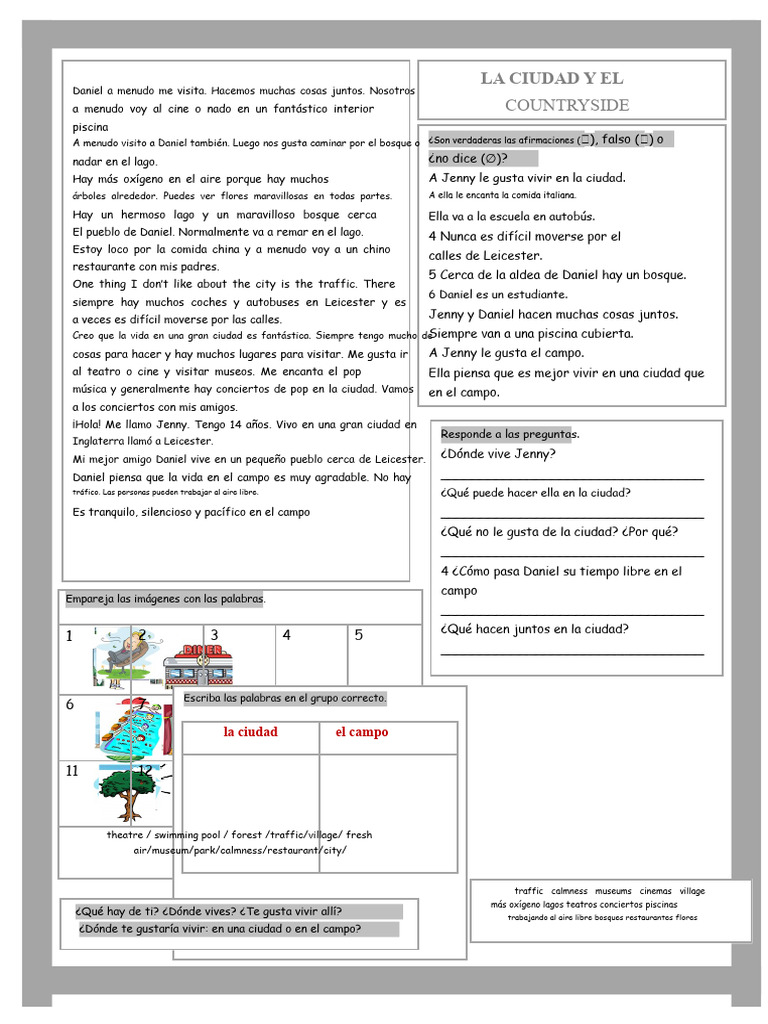 La Ciudad y El Campo+Lectura+Práctica | PDF