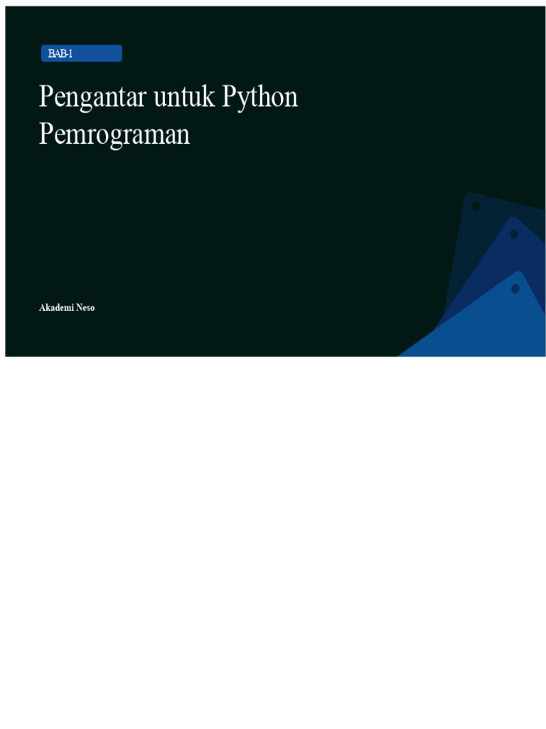 1_Pengenalan ke Python (PPT) | PDF