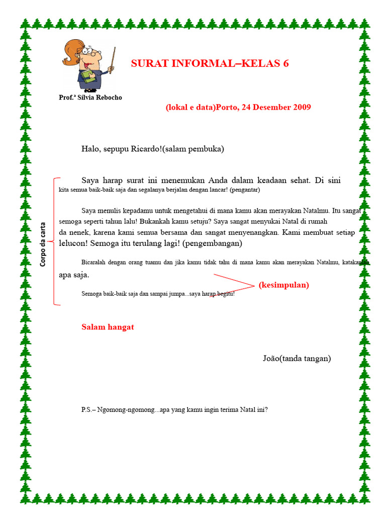 Contoh Surat Informal Kelas 6 | PDF