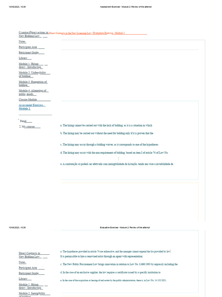 Assessment Exercise - Module 2 - Review of The Attempt | PDF