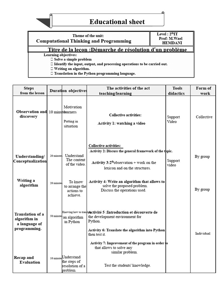 Sheet No. 1 Programming | PDF | Computer Programming | Learning