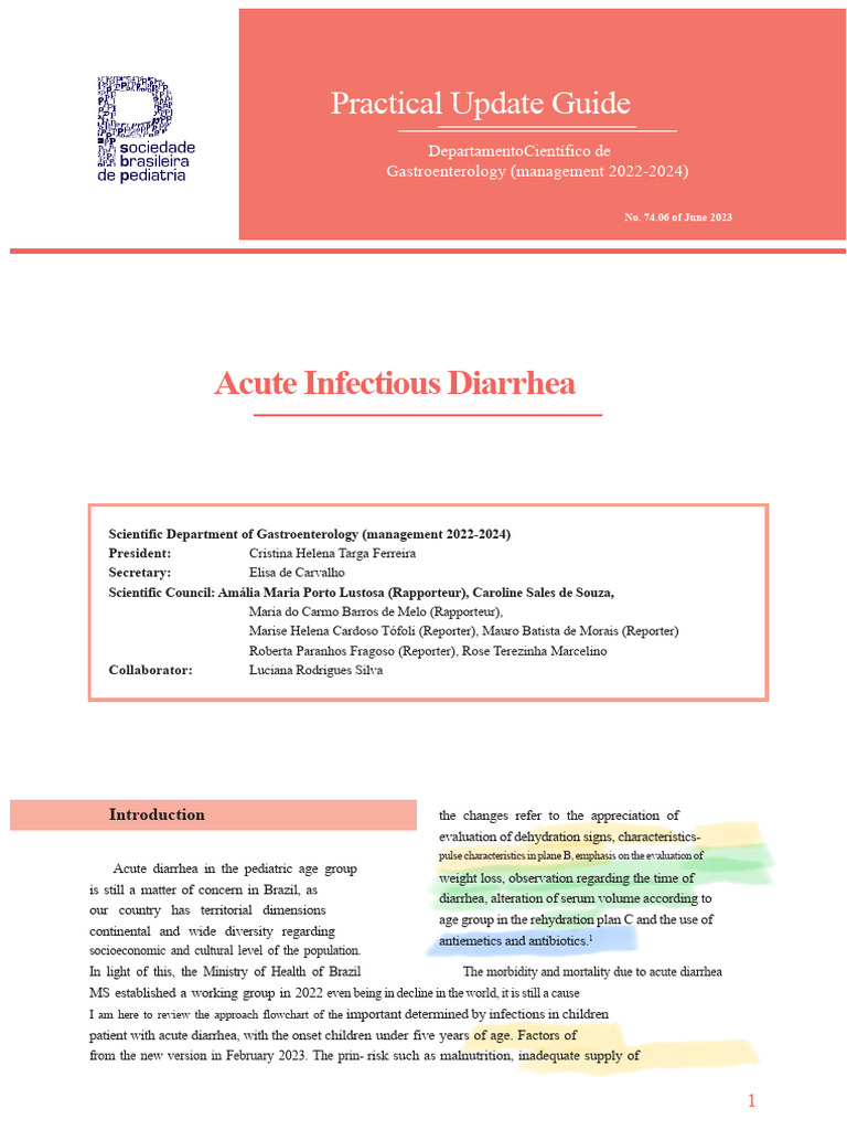 Acute Infectious Diarrhea | PDF | Diarrhea | Dehydration