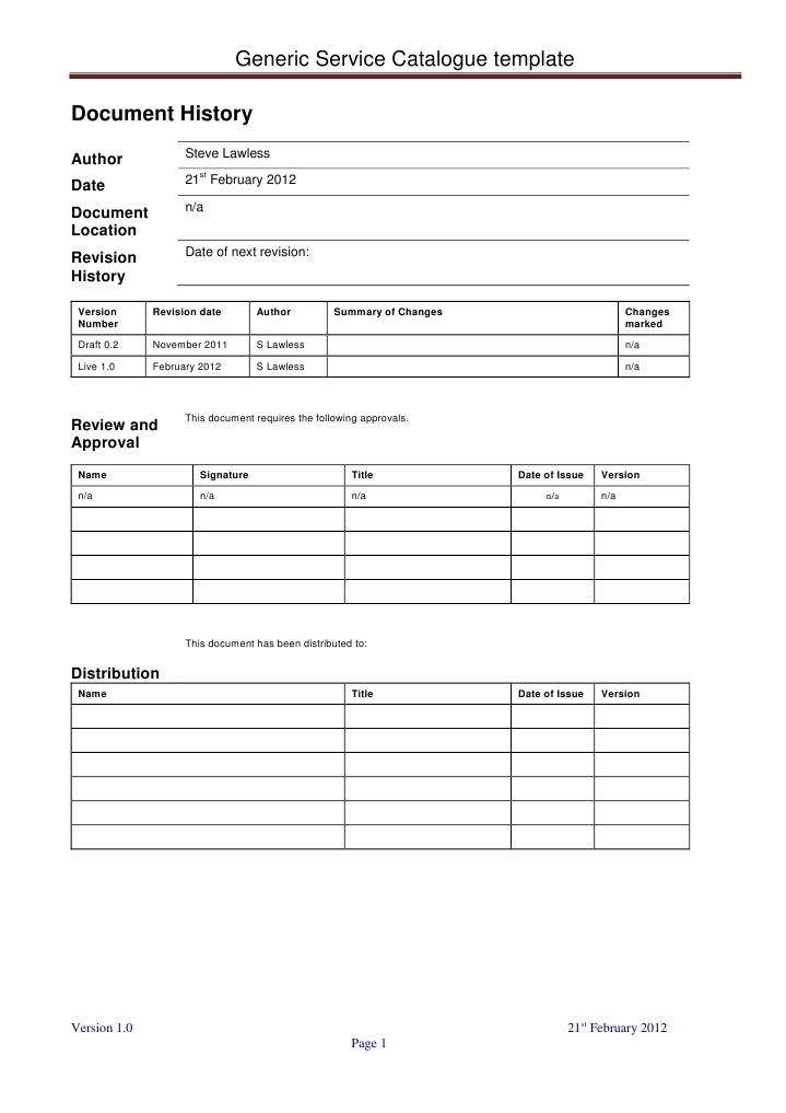 Service Catalogue Template | PDF | Service Level Agreement | Accountability