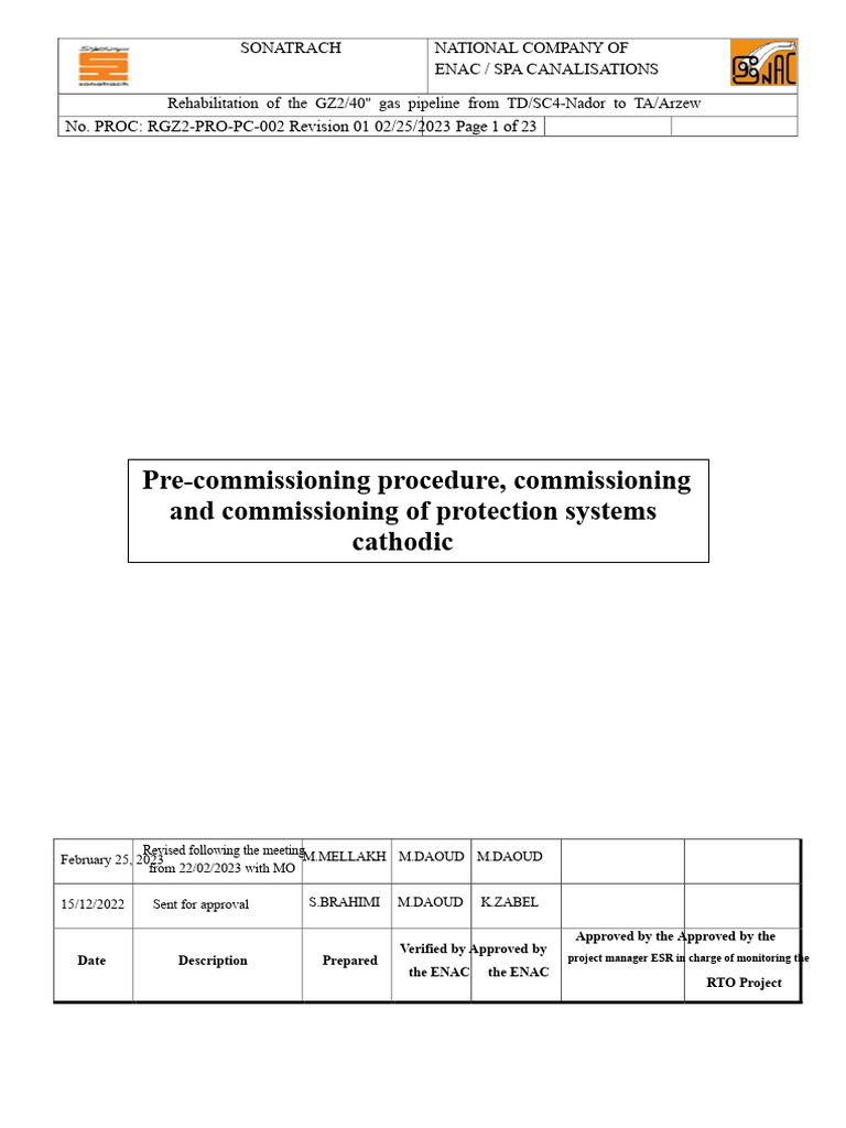 Gas Pipeline Cathodic Protection Procedure | PDF | Electrolyte | Cathode