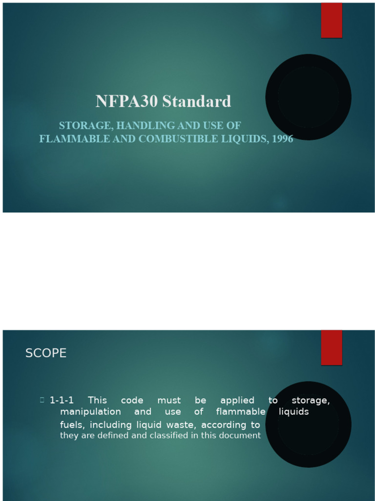 NFPA 30: Flammable Liquid Standards | PDF | Pressure | Oil Tanker