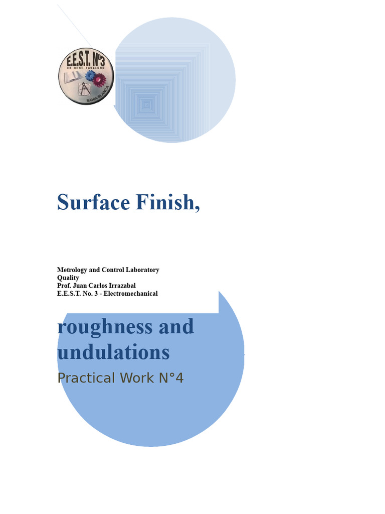 Final Report Surface Finish | PDF | Surface Roughness | Casting