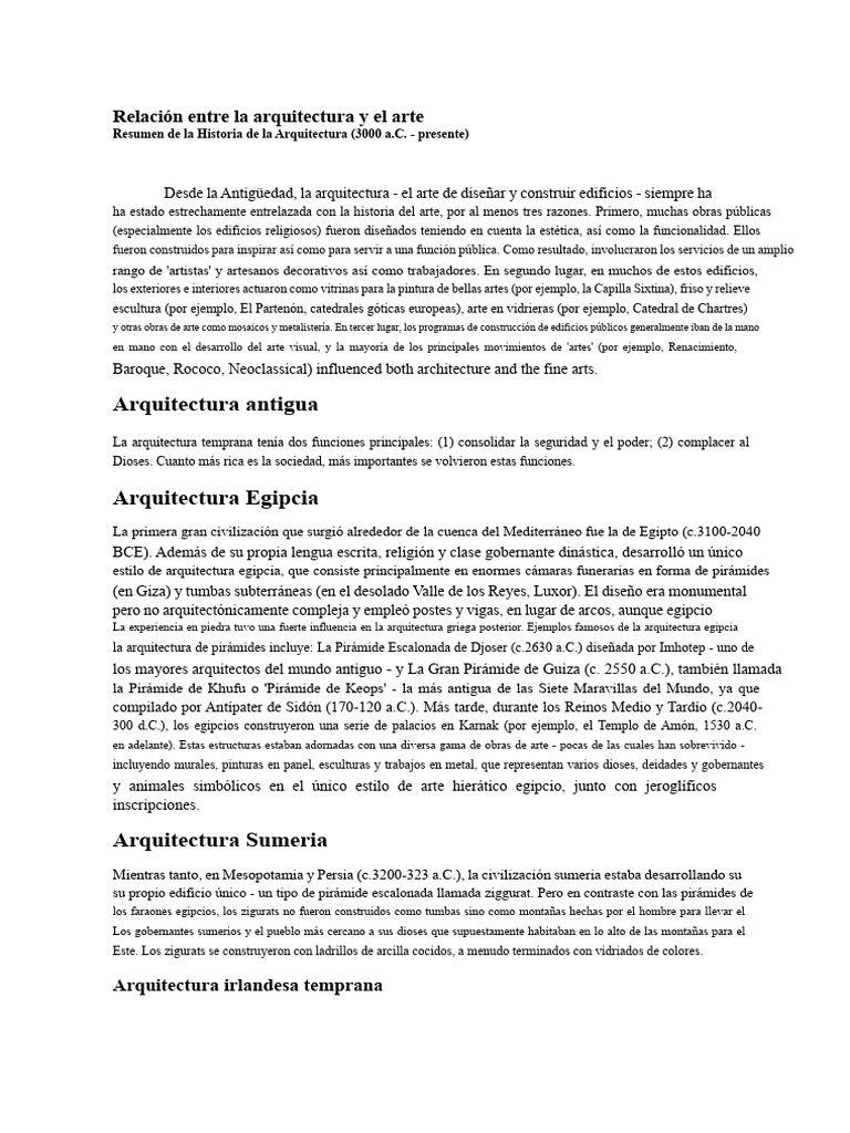 Relación Entre La Arquitectura y El Arte | PDF | Arquitectura gótica ...