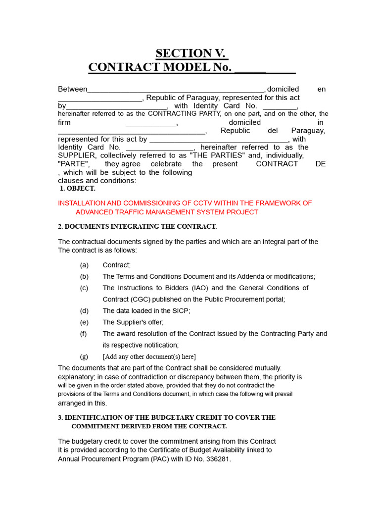 Proforma Contract CCTV 1507752012680 | PDF | Annulment | Justice