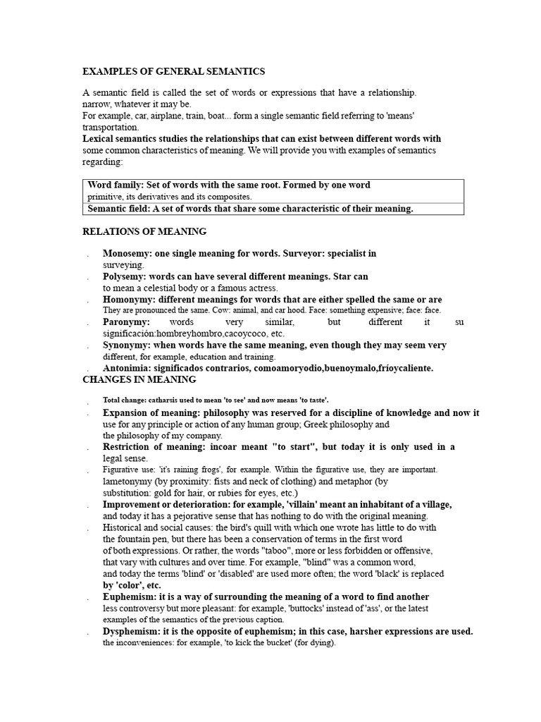 SEMANTICS | PDF | Semantics