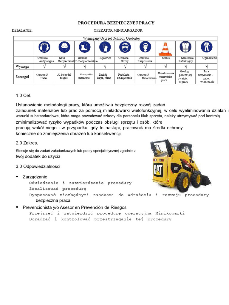 PTS Operator Mini Ładowarka | PDF