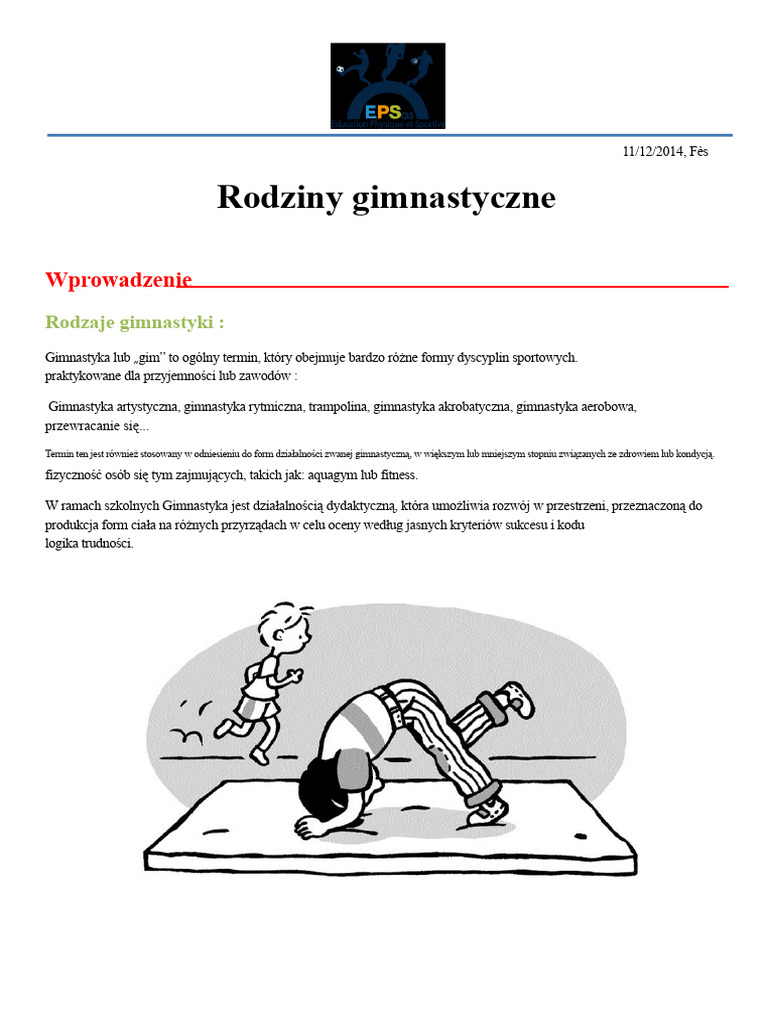 Rodziny gimnastyczne fes | PDF