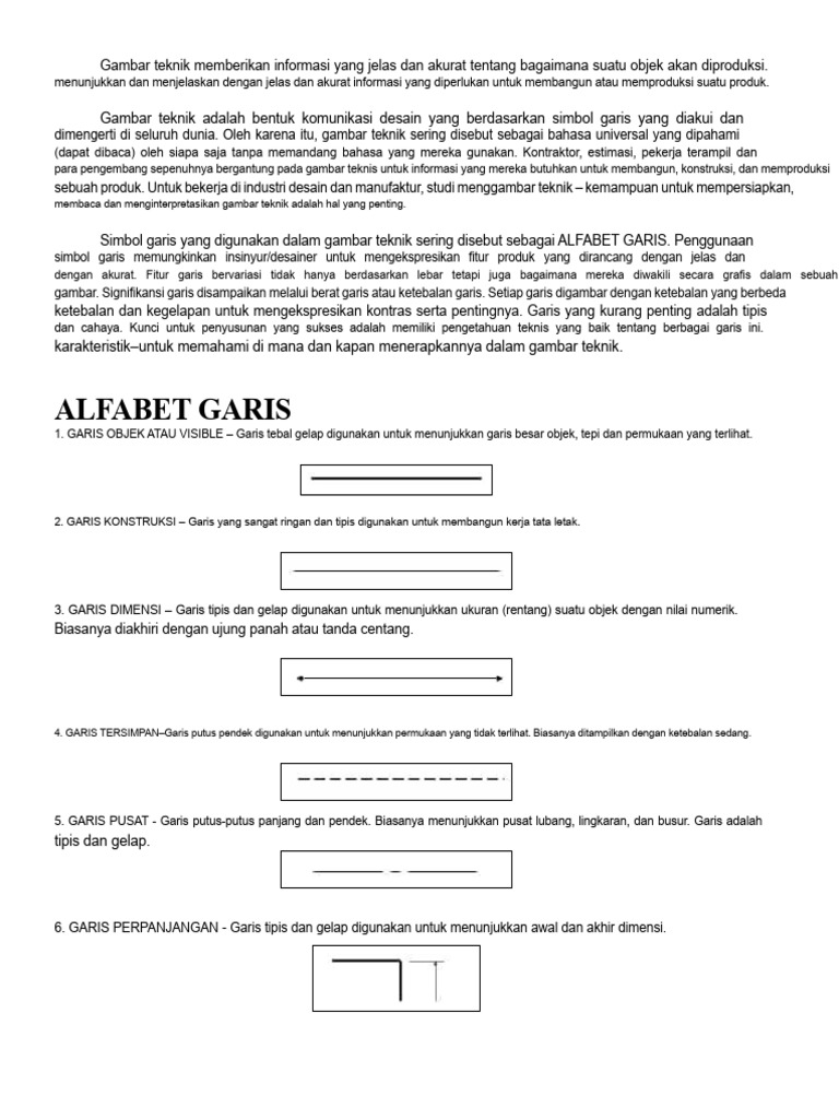 Alfabet Garis | PDF