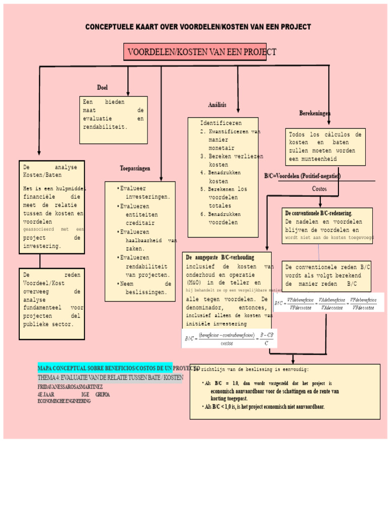 Conceptmap Over Voordelen en Kosten Van Een Project | PDF