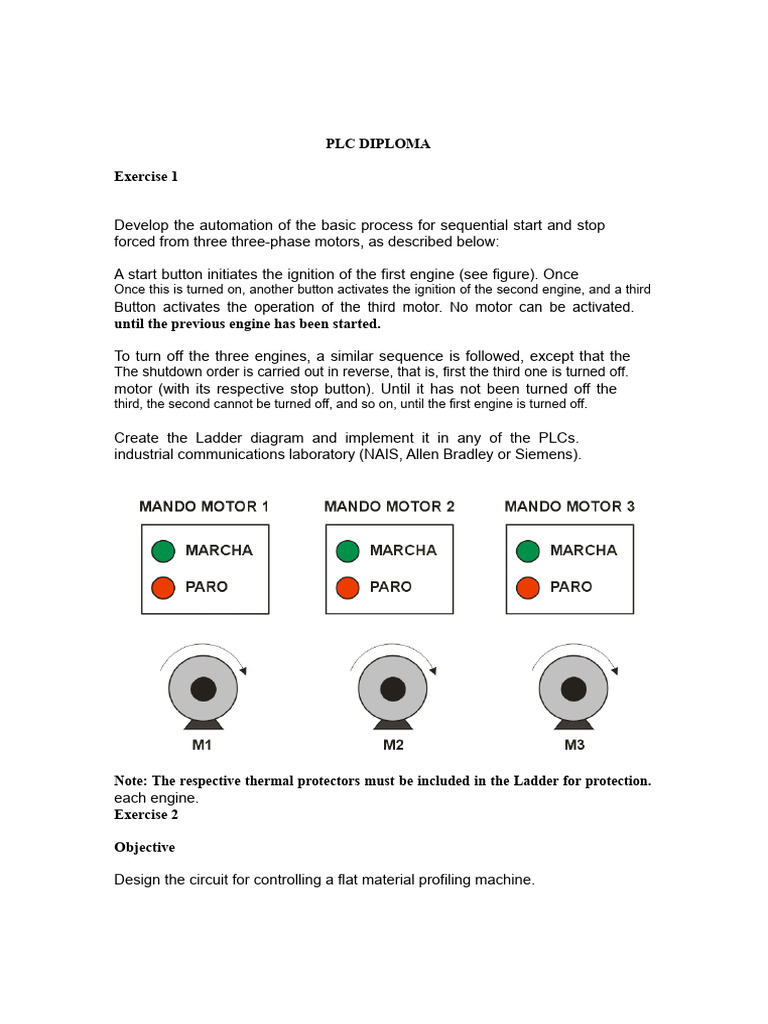 3 Exercises | PDF | Programmable Logic Controller | Switch