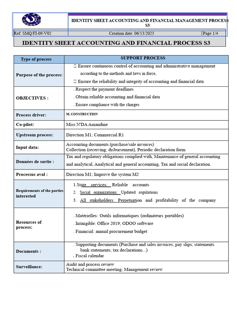 Identity Sheet Accounting and Finance | PDF | Accounting | Taxes