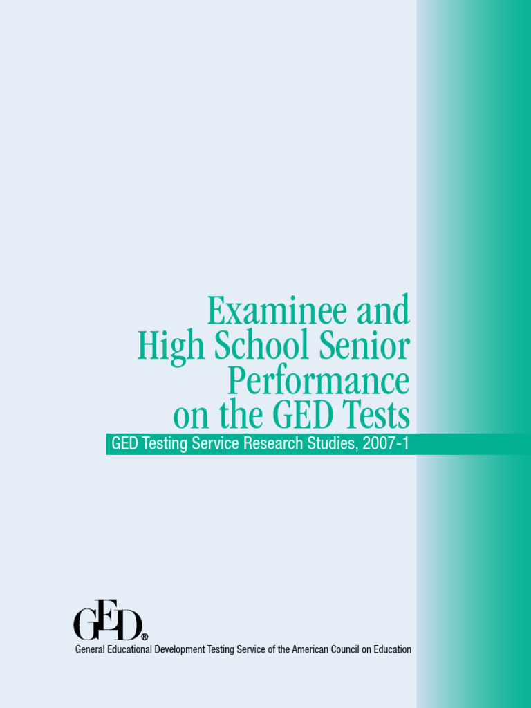 Examinee and High School Senior Performance On The GED Tests | PDF ...