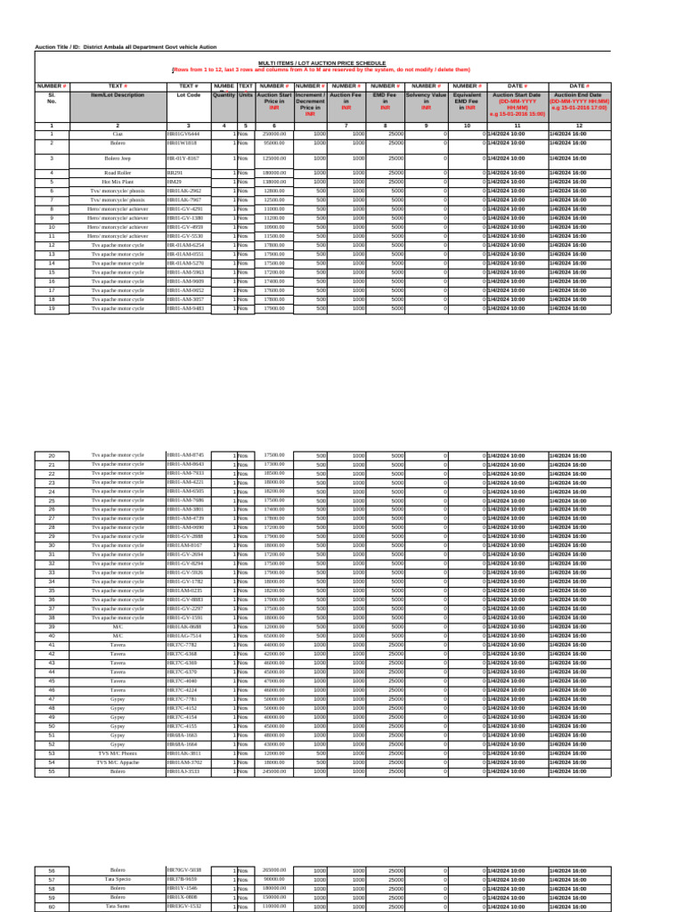 Multi Lot | PDF | Auction | Pricing