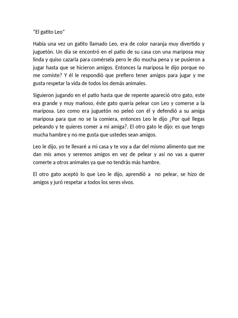 El Gatito Leo | PDF