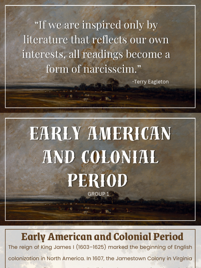 Early American Literature Overview | PDF