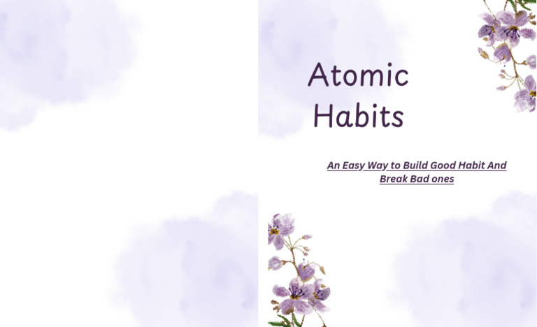 An Easy Way ToBuild Good Habit and Break Bad Ones | PDF