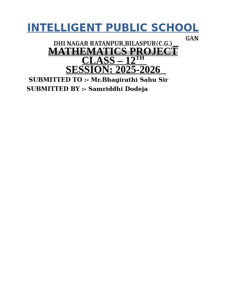 Introduction Maths | PDF