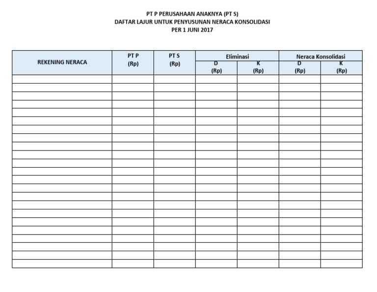 Tabel Kosongan | PDF