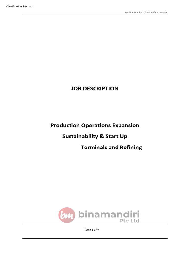 Offshore Production Operator Job Description | PDF | Business
