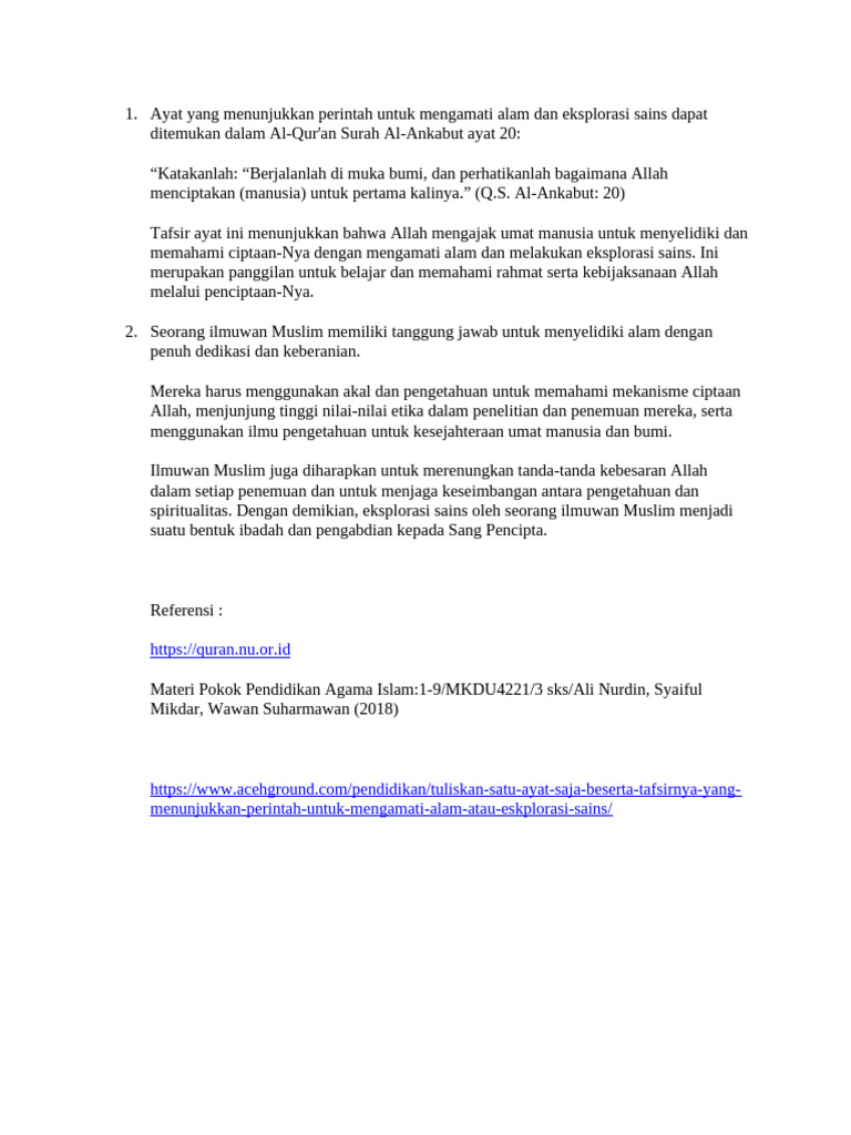 Materi Diskusi Sesi 6 PAI Dan PKN | PDF