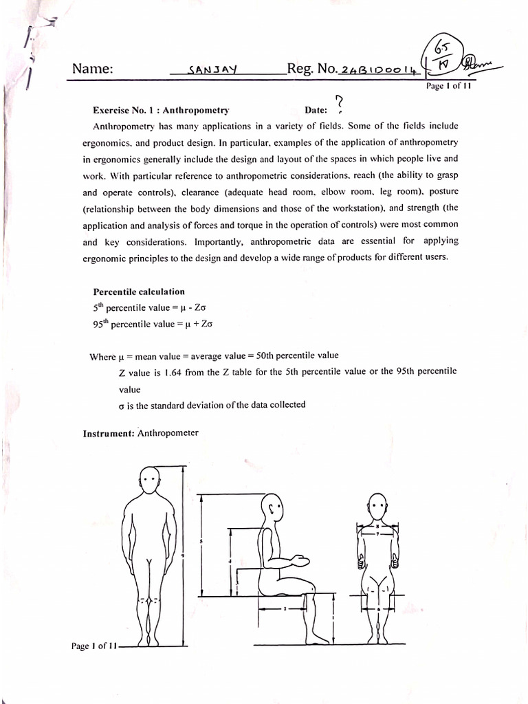 Anthropometry (1) | PDF