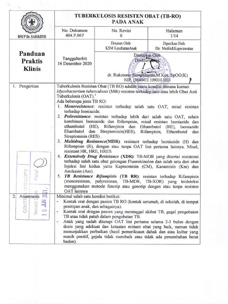 61. Tuberkulosis Resisten Obat TB-RO Pada Anak | PDF