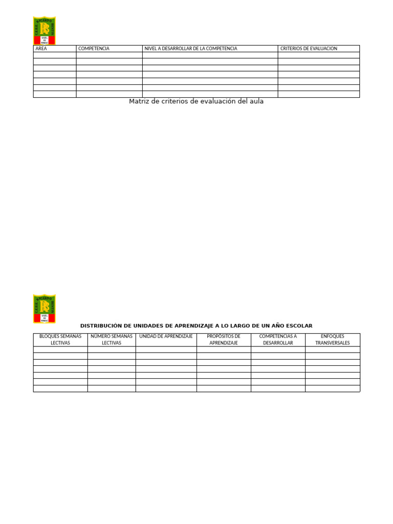 Planificacion Anual Cebe Bentin | PDF
