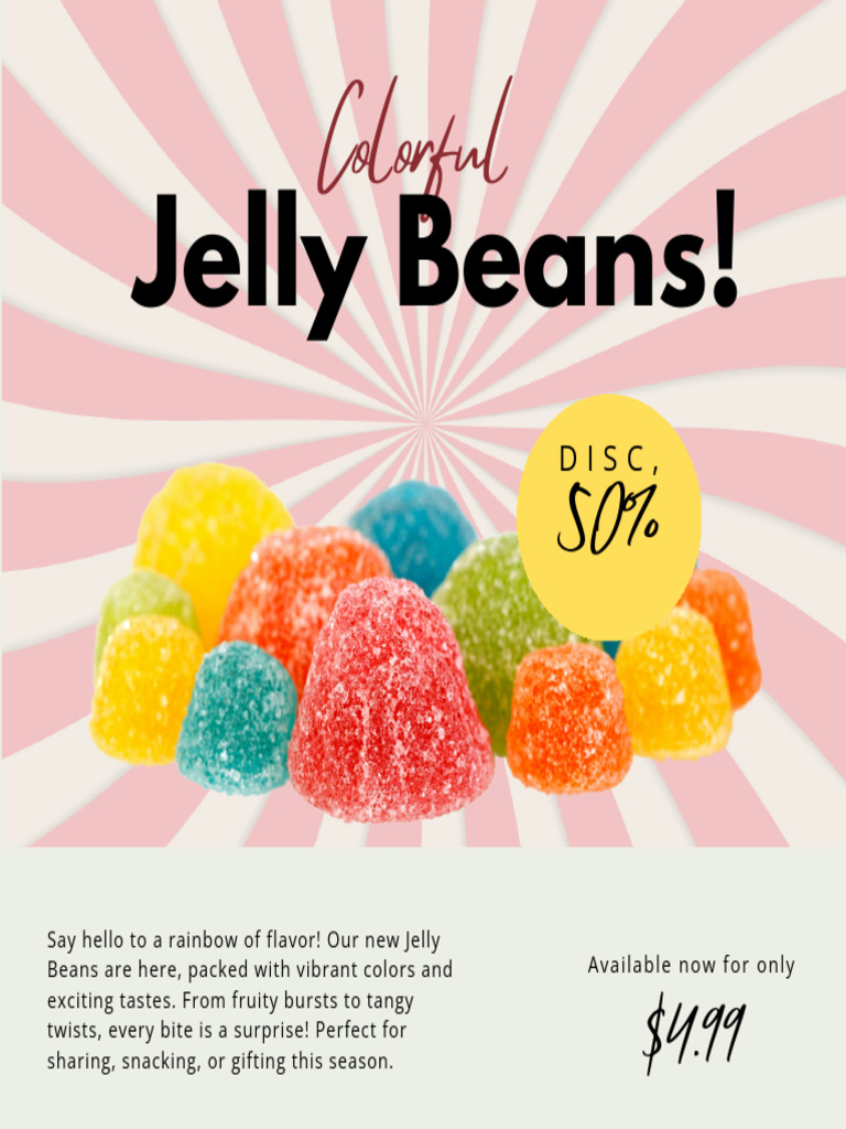 Pink Simple Jelly Beans Candy Promotion Instagram Post | PDF