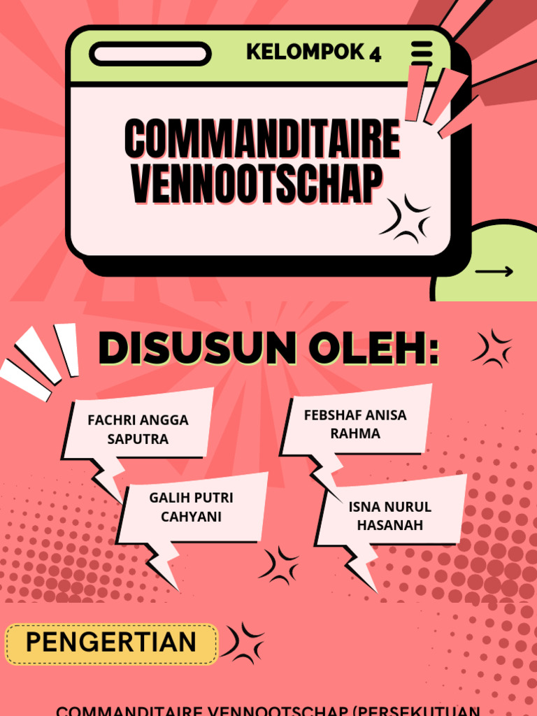 Panduan Lengkap Commanditaire Vennootschap | PDF