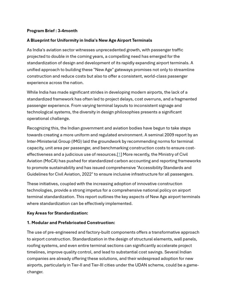 Standardizing New Age Airport Terminals | PDF | Standardization | Airport