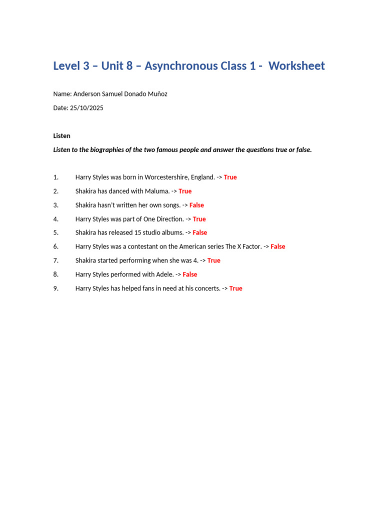 Activity Asynchronous Class 1 | PDF