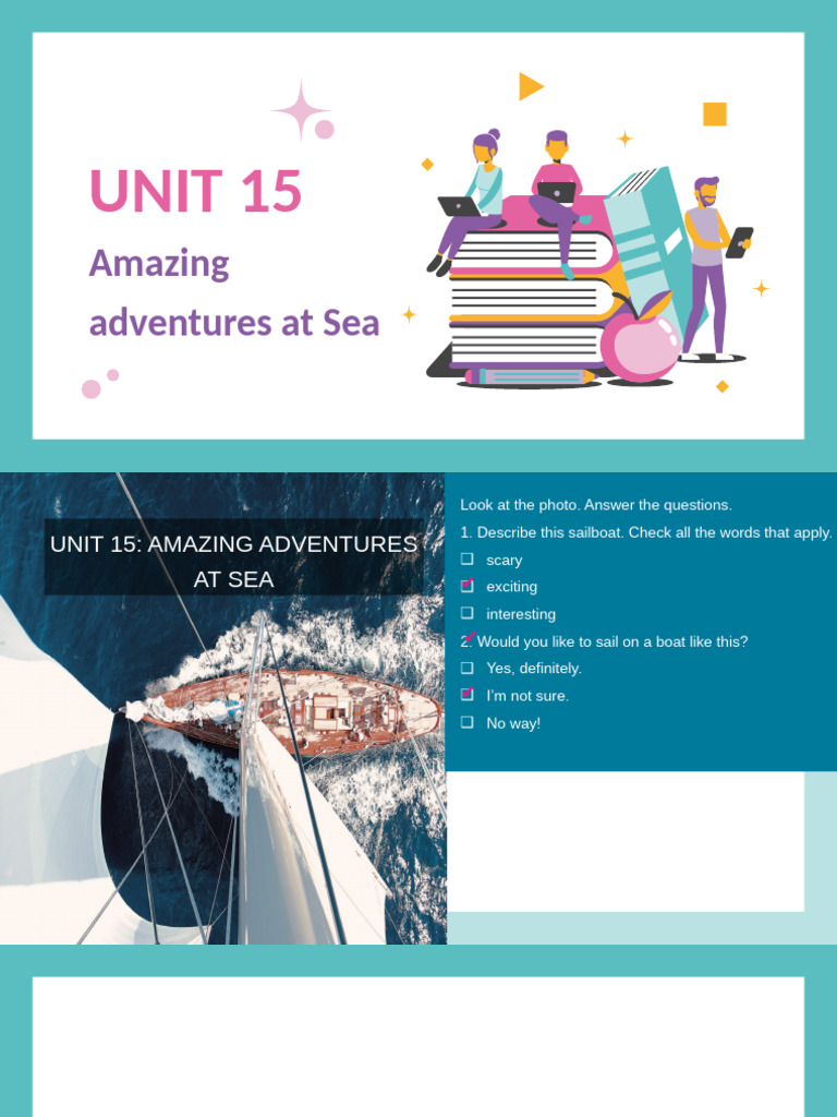 Adventures at Sea: Vocabulary & Grammar | PDF | Water Transport | Shipping