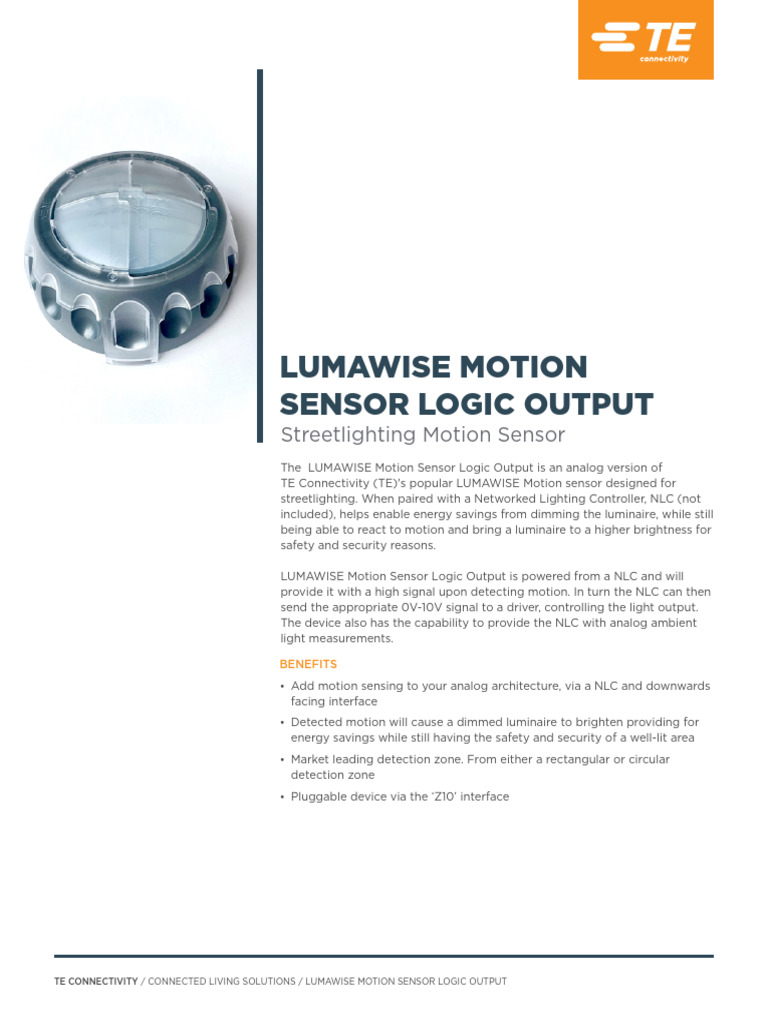 Lumawise Motion Sensor Logic Output Catalog | PDF | Sensor | Electrical ...