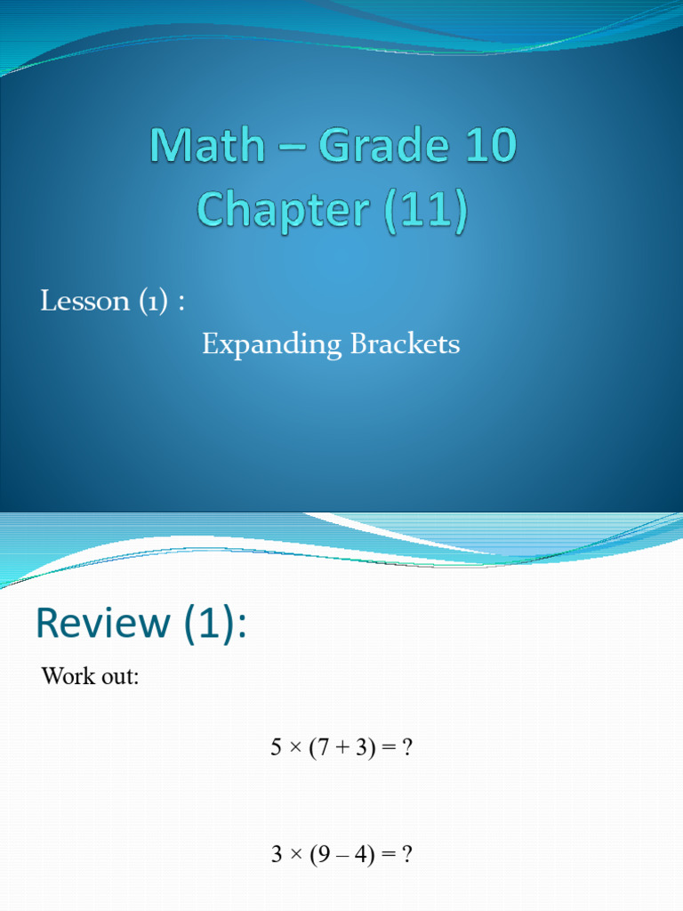 Chapter (11) Lesson (1) | PDF
