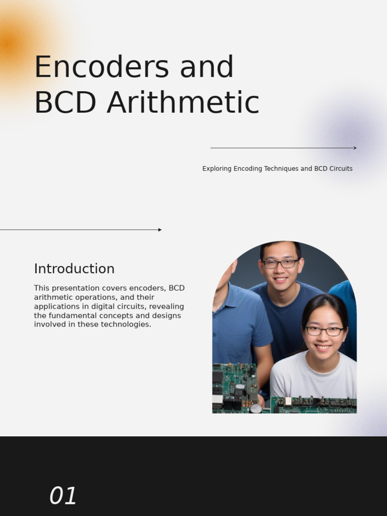 Encoders and BCD Arithmetic Overview | PDF | Binary Coded Decimal ...