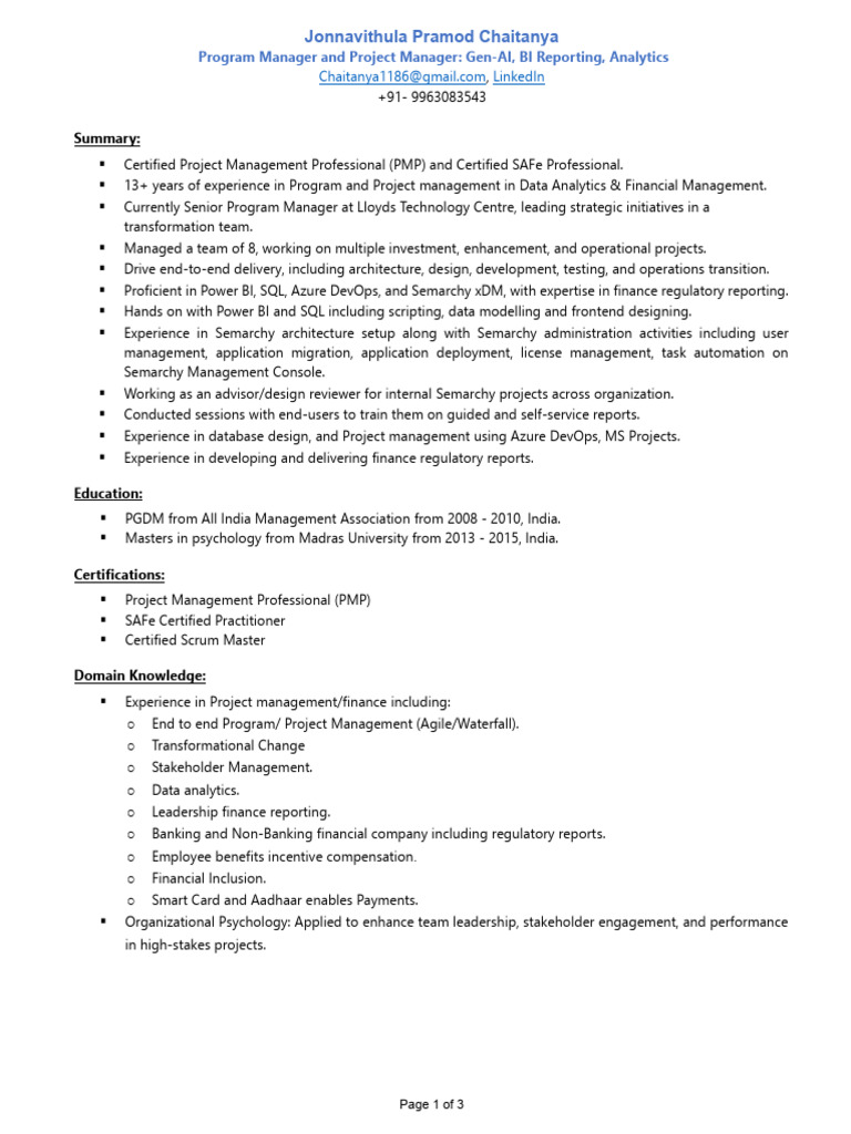 Program Manager in Data Analytics & Fintech | PDF | Artificial ...