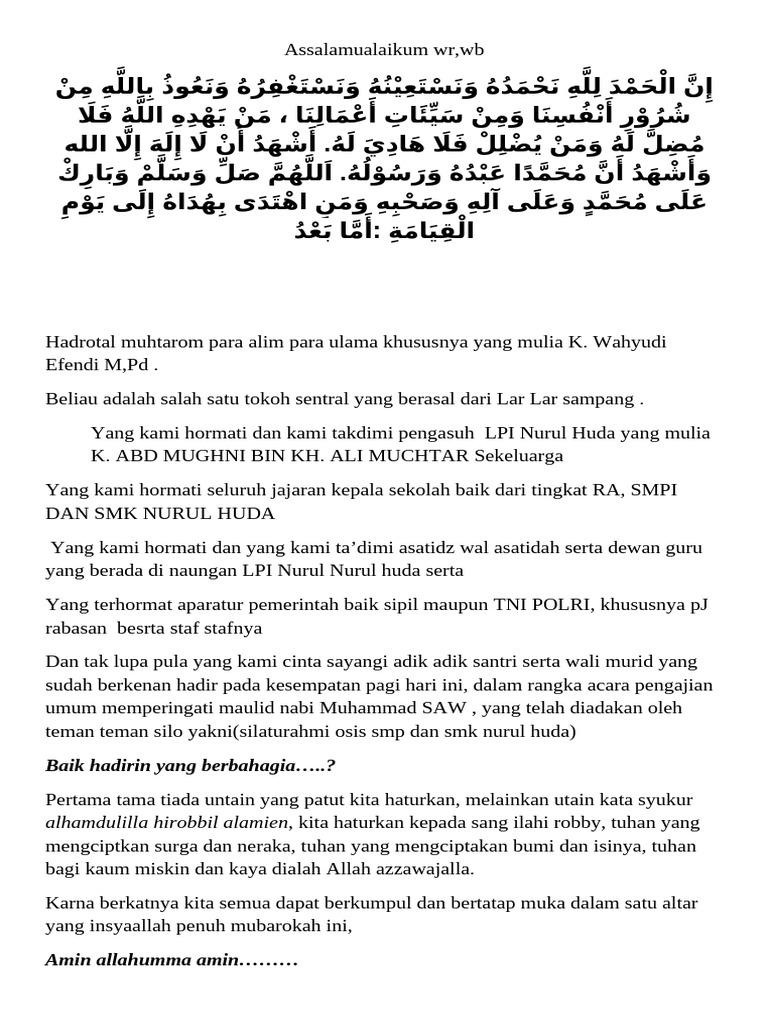 Sambutan Firman | PDF