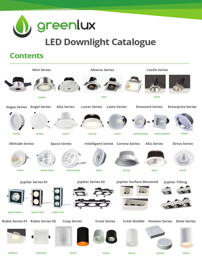 Led Downlight Catalogue | PDF | Light | Lighting