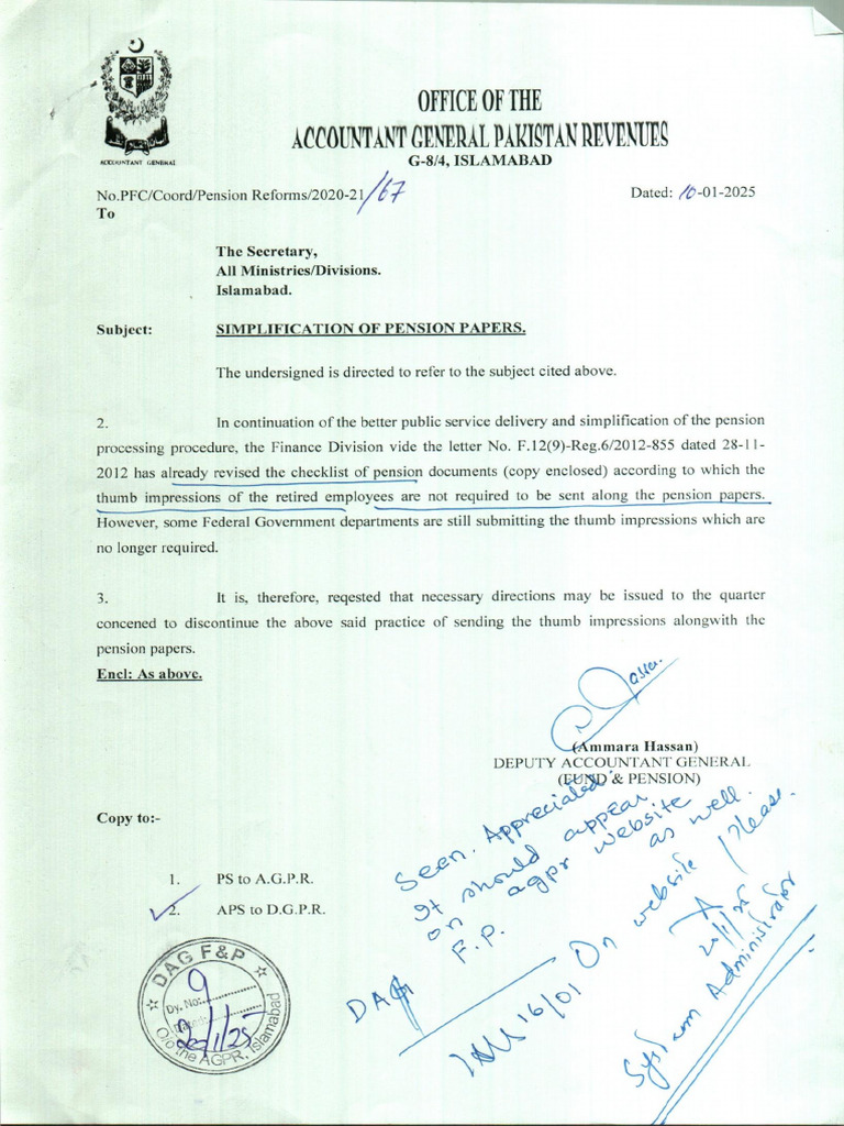 SIMPLIFICATION of Pension Papers | PDF